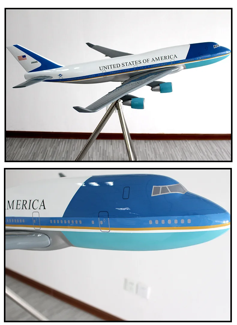 Boeing B747 Air Force One Large-size Resin Airplane Model 120 Cm Long ...