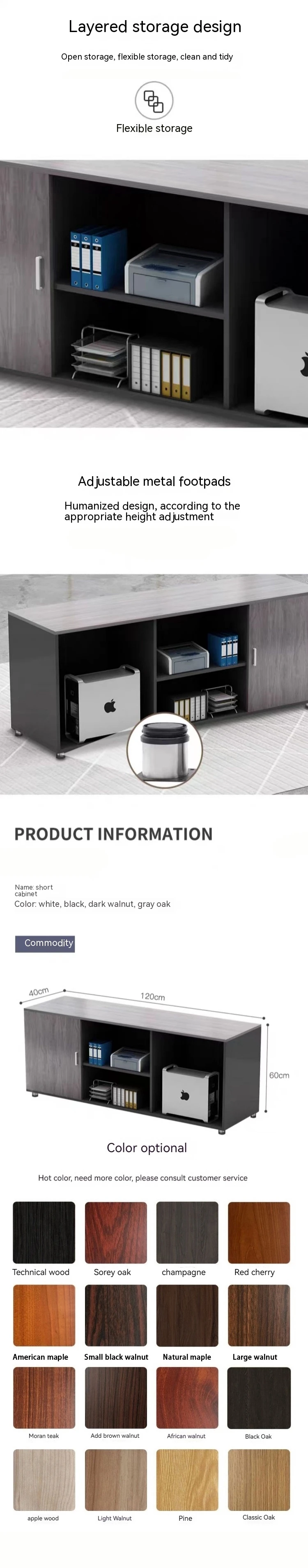 Simple Modern Office File Storage Sideboard Storage Data Floor Cabinet ...