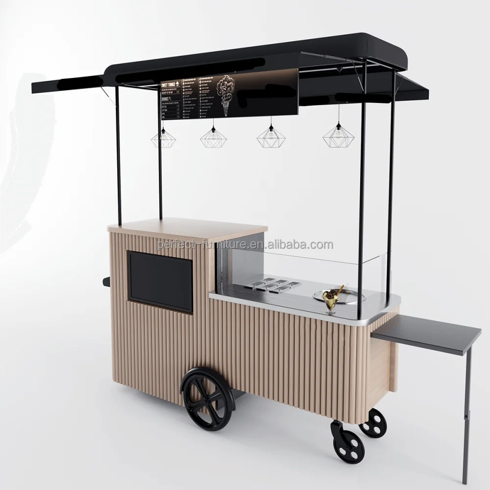 High End Ice Cream Cart - Frozen Yogurt Booth Mobile Cart