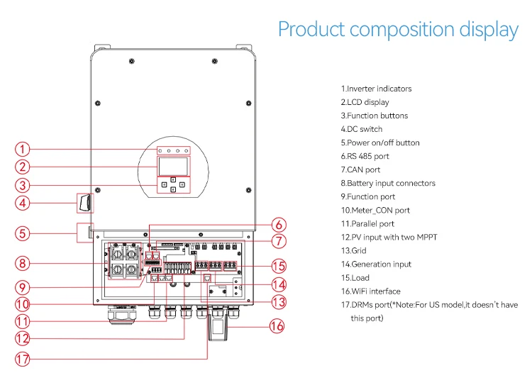 Deye Sun-8k-sg01lp1-us Split Phase Solar Hybrid Inverter With Parallel ...