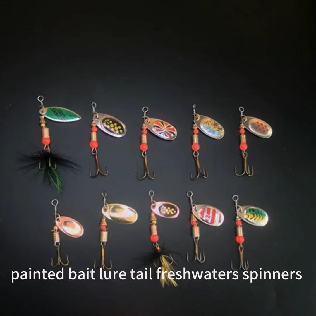 3g4g5g Metal Spoon Tail Freshwaters Spinners With Feather