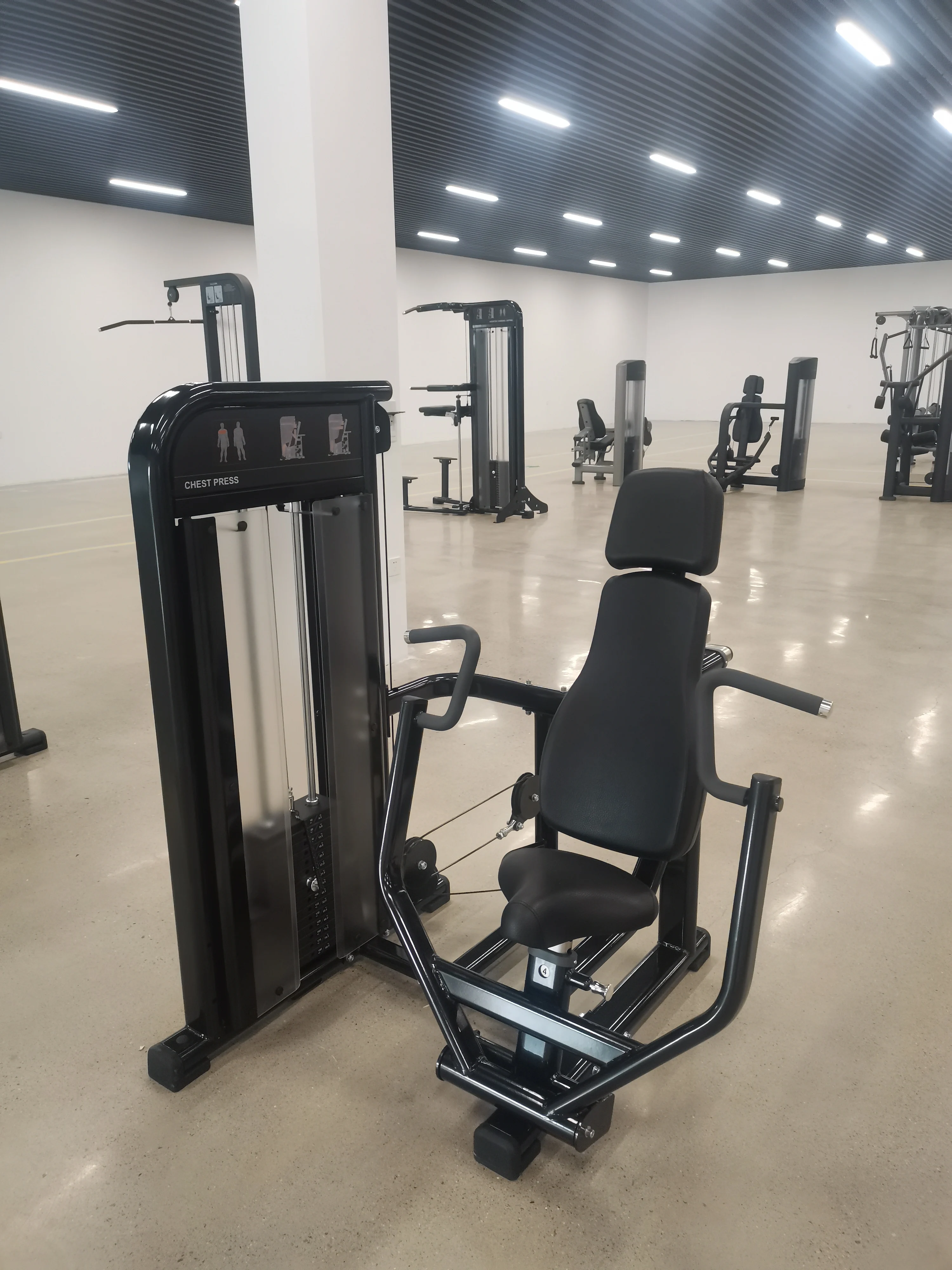 Lectorized Weight Stack Pin Chest Press Machinechest Press Fitness ...