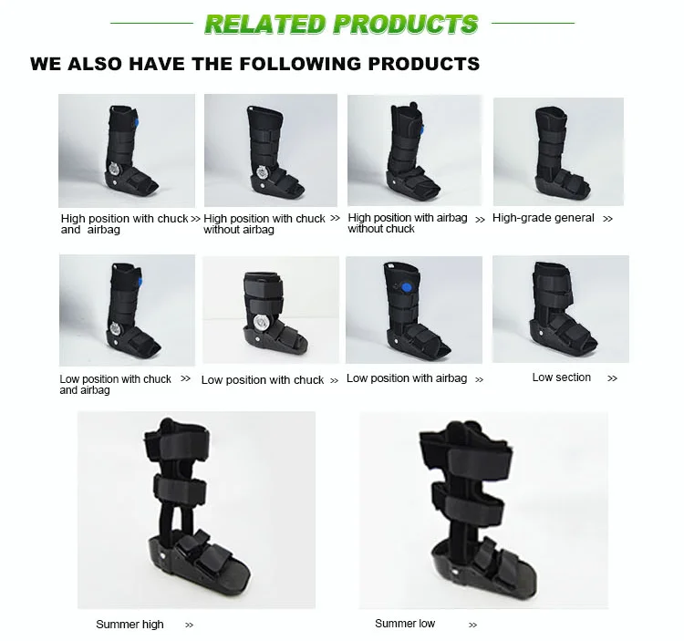 Ankle Sprain Fracture Injury Walking Boots Rom Walker Brace With Air ...