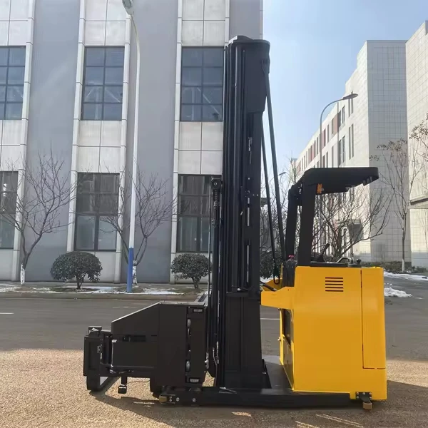 Warehouse 3 Way Stacker Forklift 1 Ton 1.5 Ton Seated Stand On Electric ...