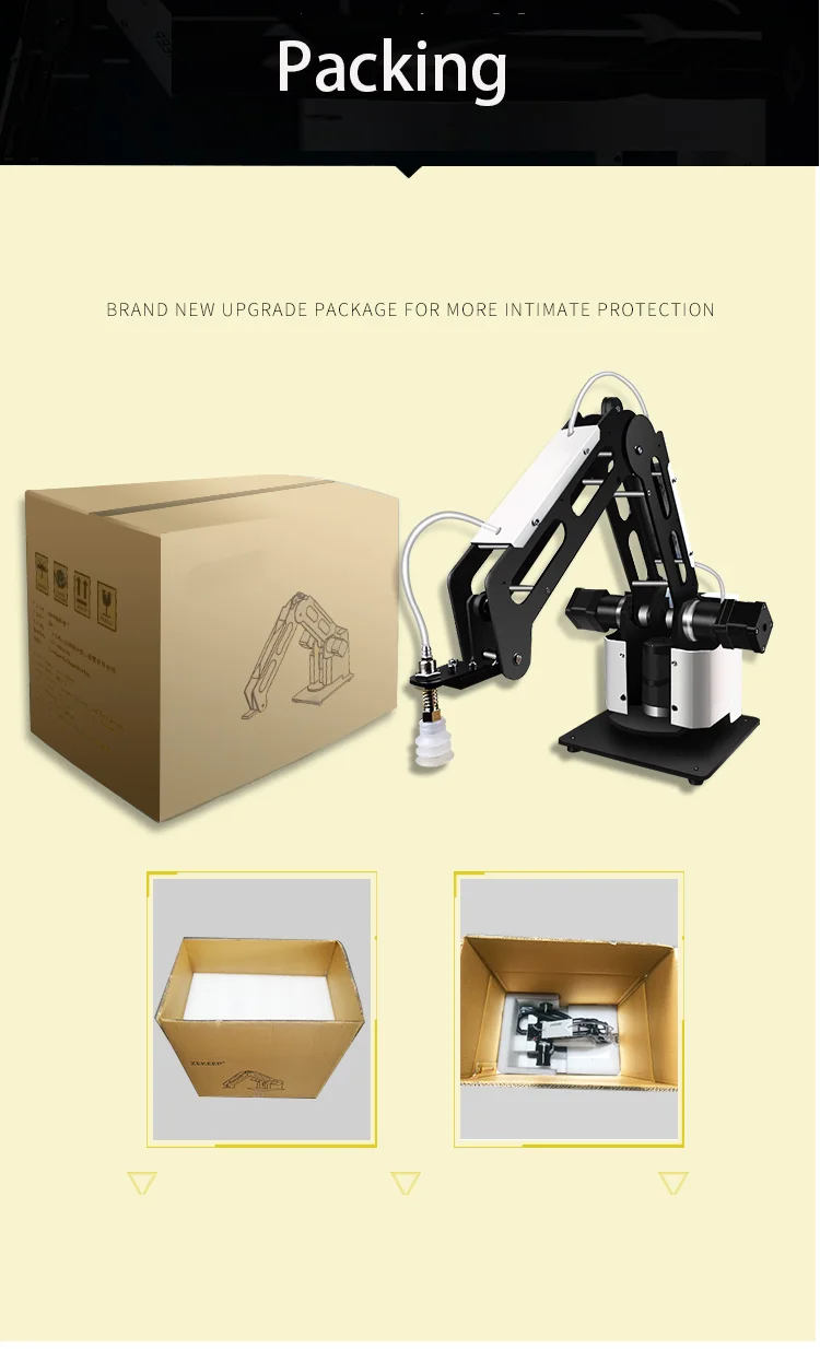 0.5kg Load Lifting Three Axis Mini Robotic Arm For Industrial ...