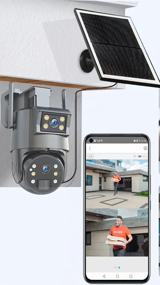 Ubox 4g Solar Camera Sim Card Battery Powered Outdoor Dual Lens ...