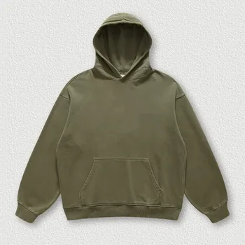 Wholesale Heavyweight Acid Wash Cotton Hoodie 440 Gsm Custom Logo Bulk ...