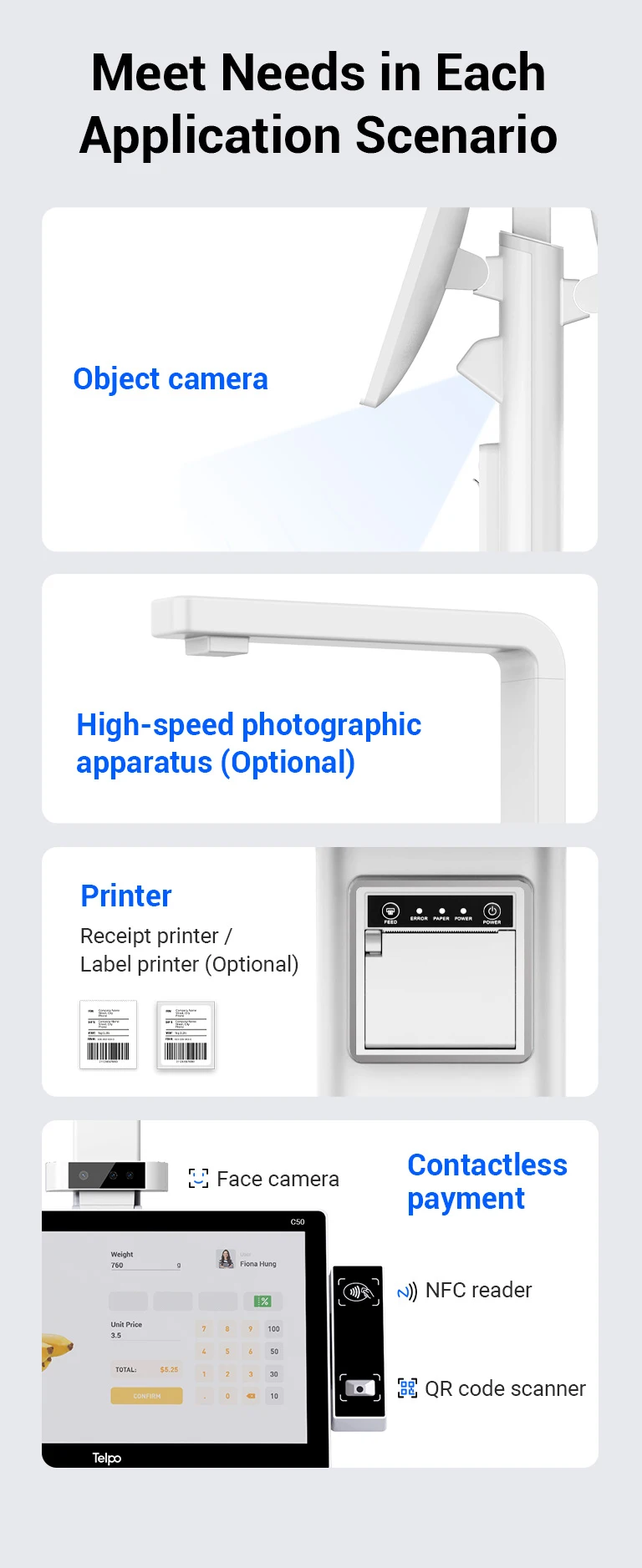 Automated Supermarket Checkout with Telpo C50 Cashier Machine