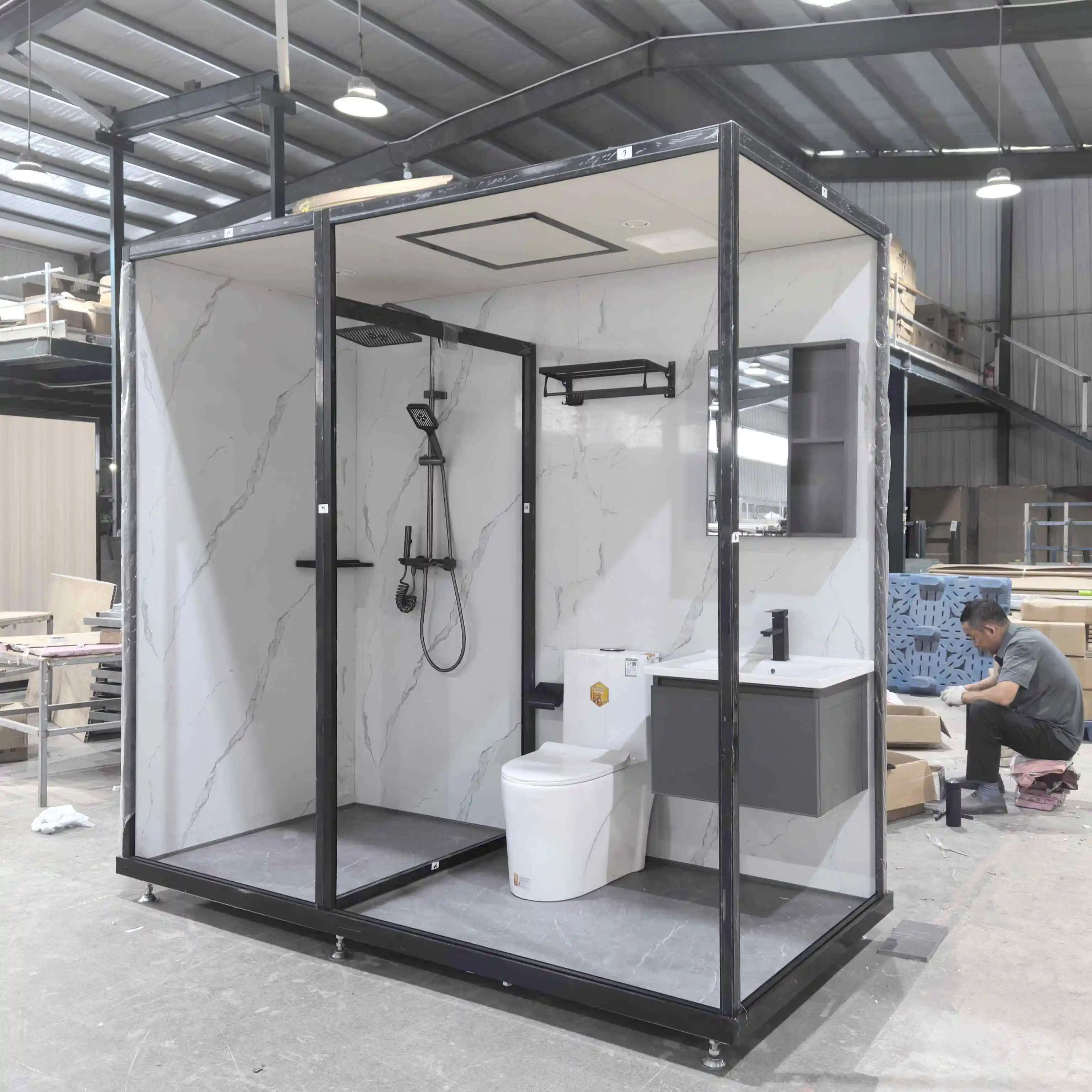Prefabricated Shower Room Unit Integrated Shower Room Unit Integrated ...