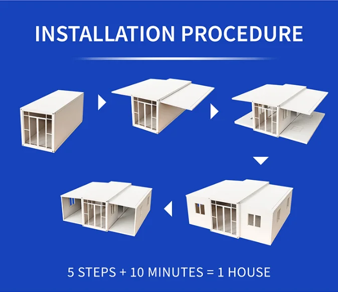 Prefabricated Shipping Container Frame House Prefab 20ft 40ft Steel ...