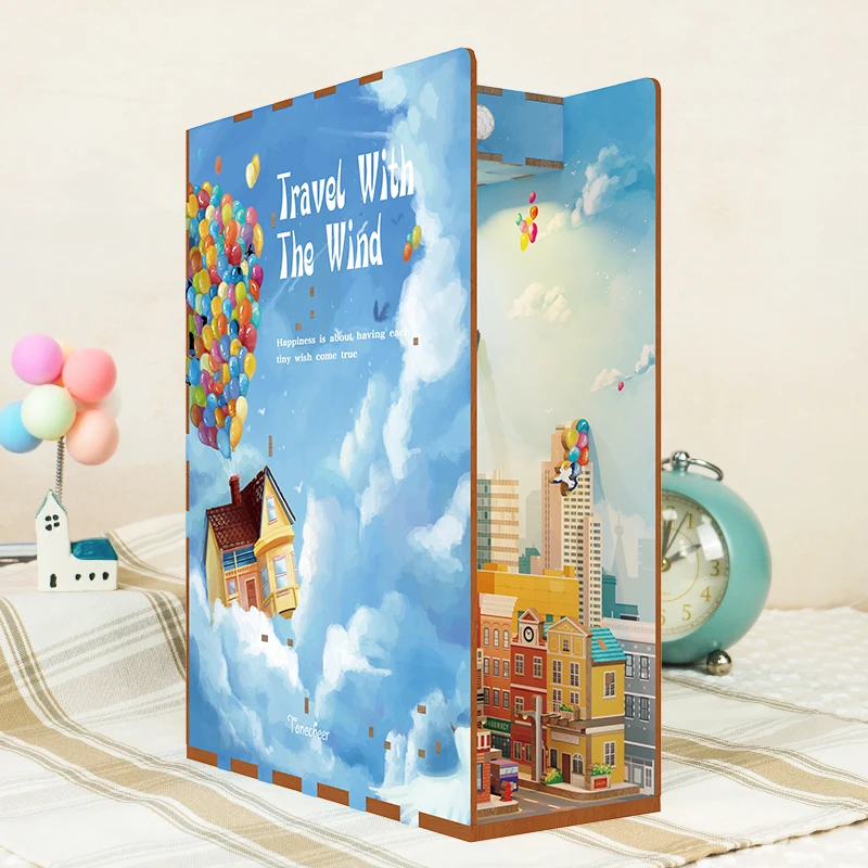 Tonecheer Travel With The Wind With Led Light Assemble Toys Bookends ...