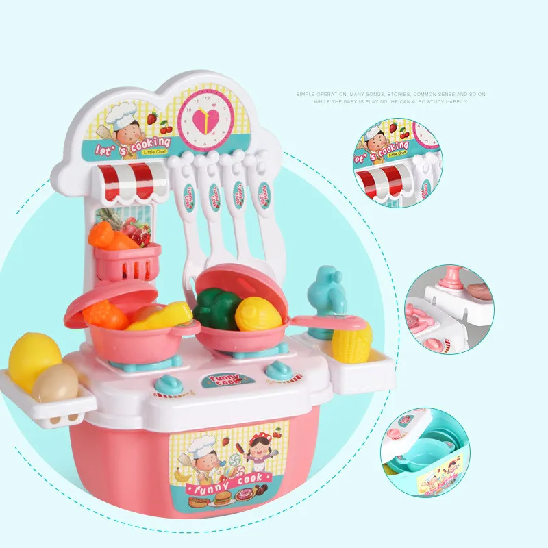 2021 New Design Toy Kitchen Sets Pretend Play Happy Kitchen Toys Sets ...