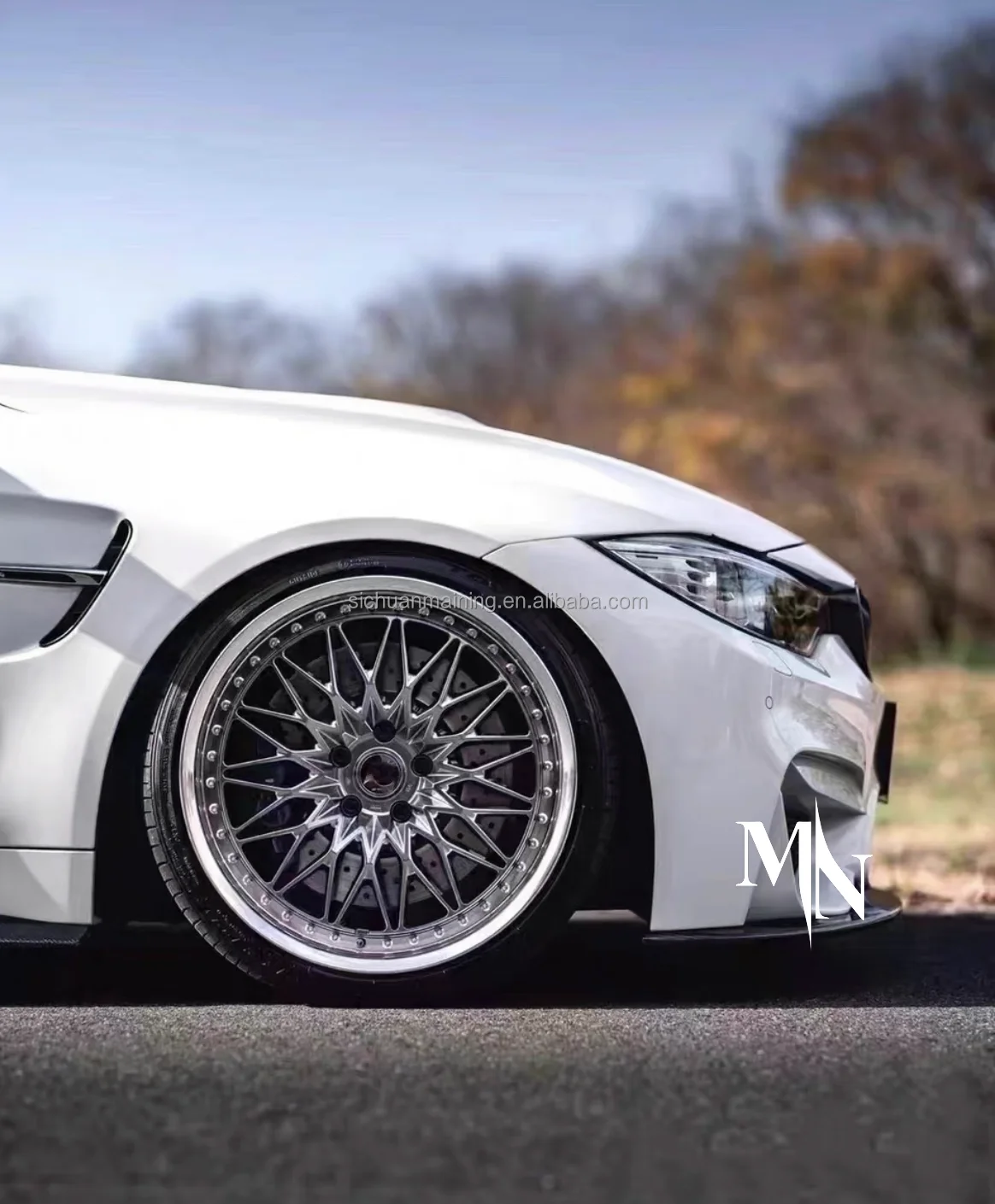 19 Inch Wheels 5x108 5x114.3 5x120 5x112 Sliver Deep Dish Mesh Design ...