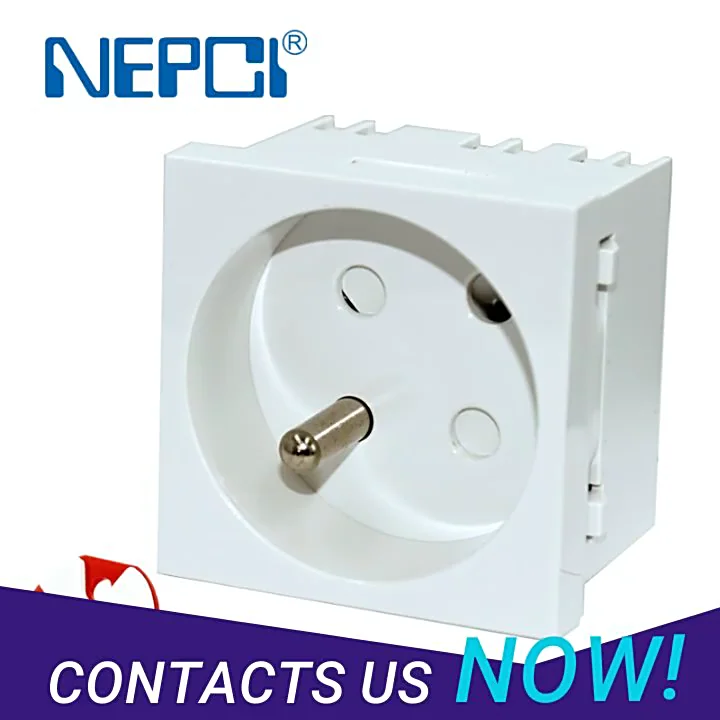 Eu Standard 2p+e French Wall Socket 45*180mm 45 Degree Wall Power ...
