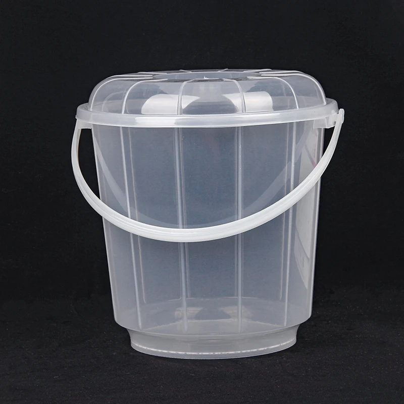 Transparent plastic tote bucket with lid 16L large capacity dustproof ...