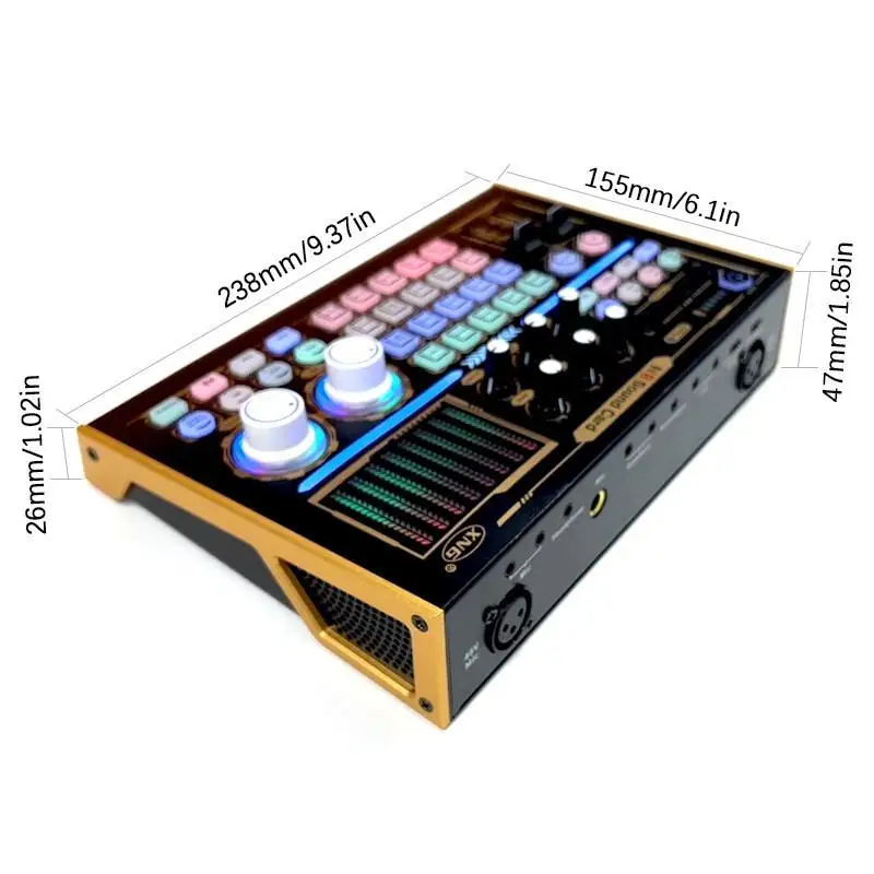 N8 Professional Sound Card With Bt Input For Microphone Phone,Pc ...