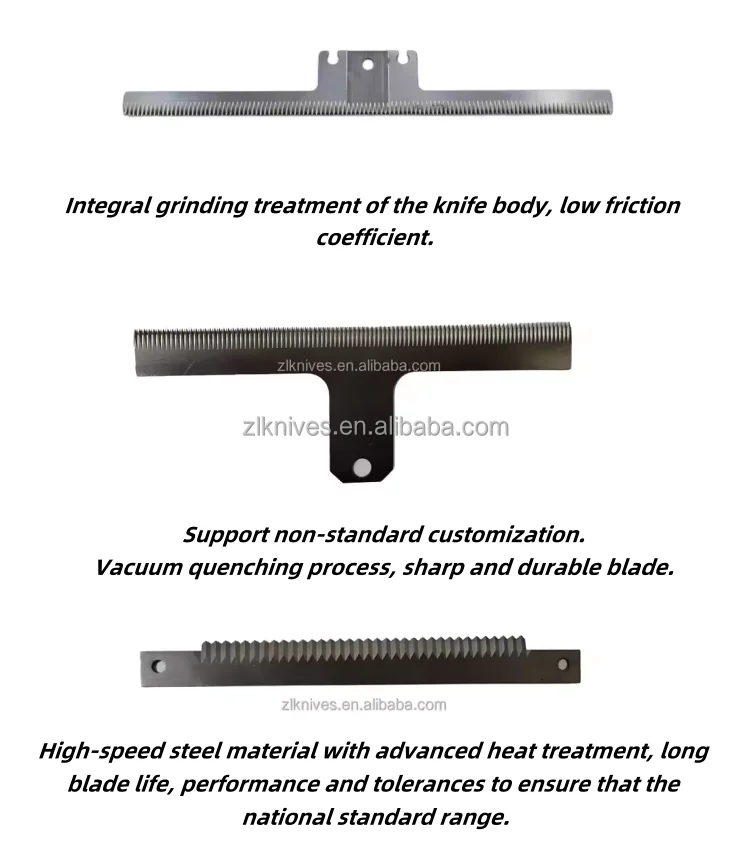 Zigzag Cutting Blade for Tissue Paper Packaging Serrated Blade Designed ...