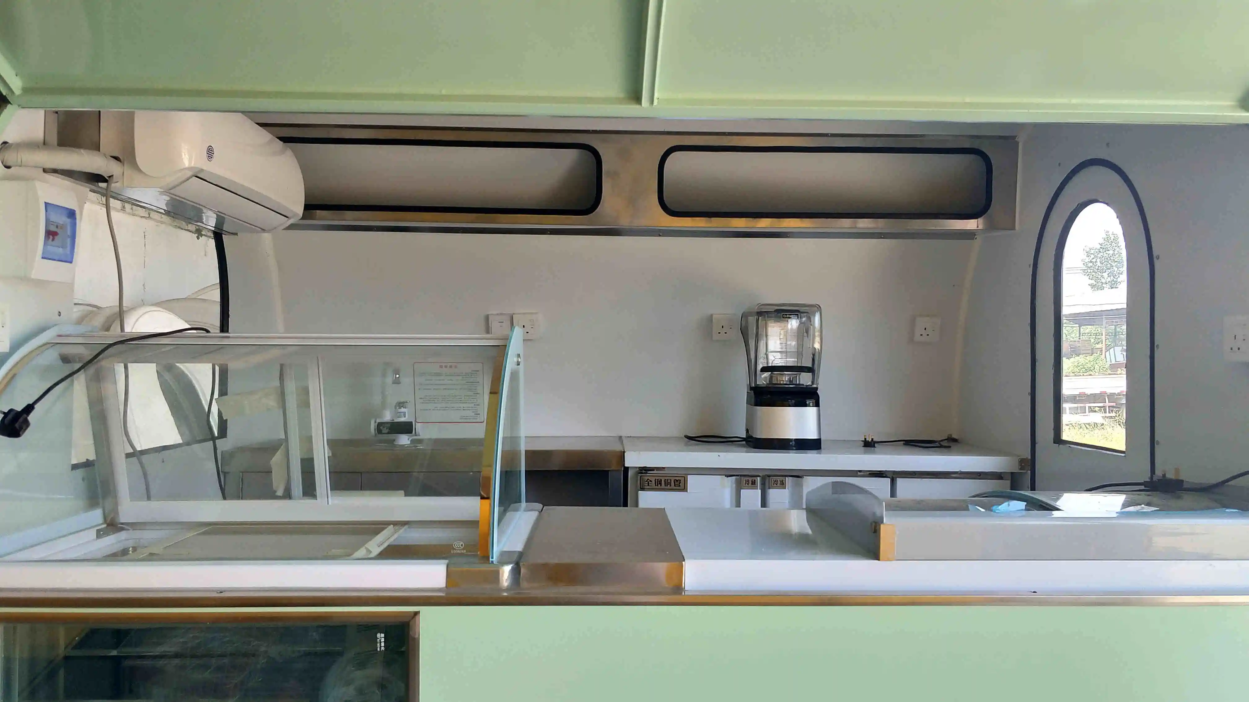 Retro Food Trailer - American Food Cart with Shawarma Stand