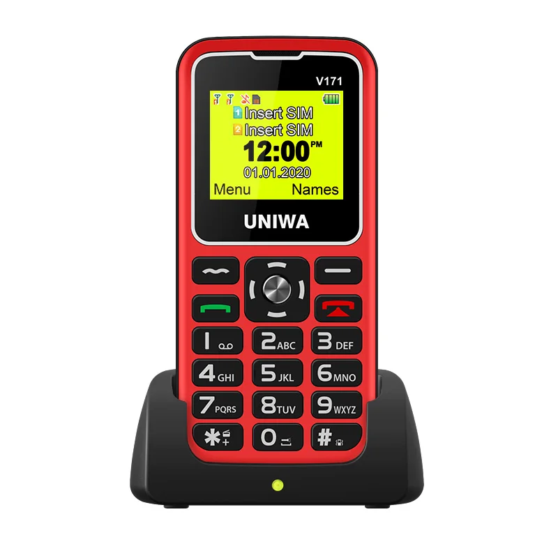 Uniwa V171 Big Font One Key To Unlock Sos Button Magic Voice Changer ...