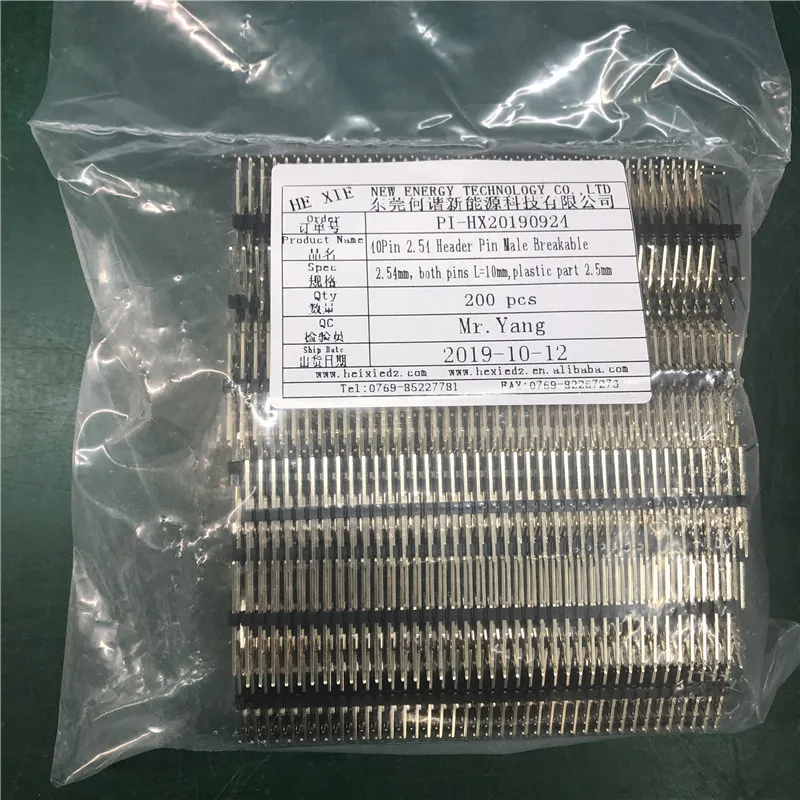 40pin 2.54mm 20mm Long Header Pin Male Breakable Pin Header - Buy 40pin ...