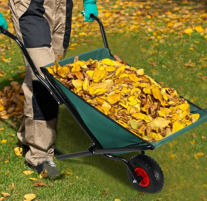 Lightweight Single Wheel Garden Wheelbarrow - Foldable Design