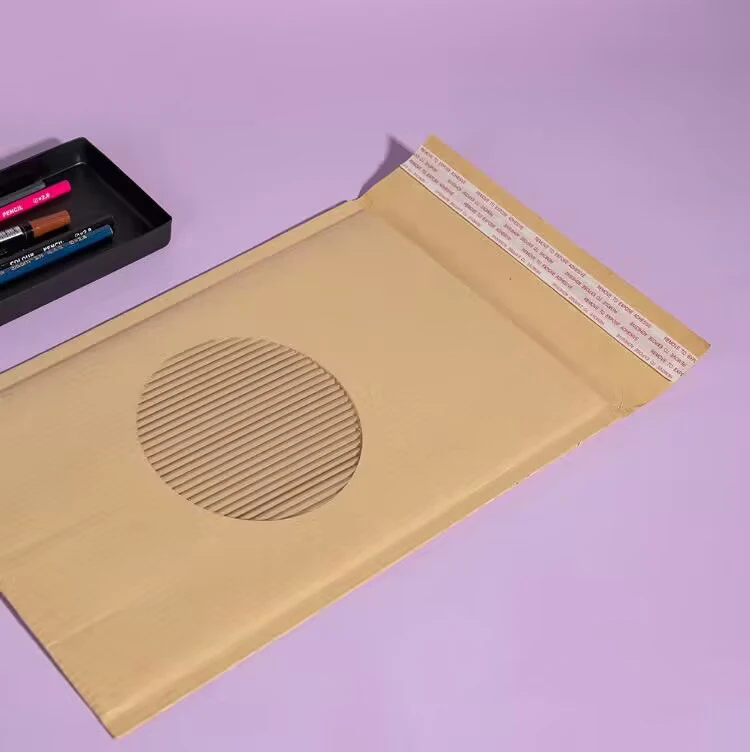 Custom Printed Biodegradable Brown Kraft Paper Parcel Corrugated Paper ...