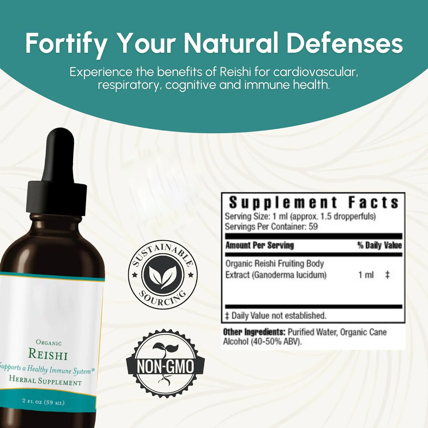 Herbal Mushroom Drops Supplement Reishi Tincture Nervous Immune System ...