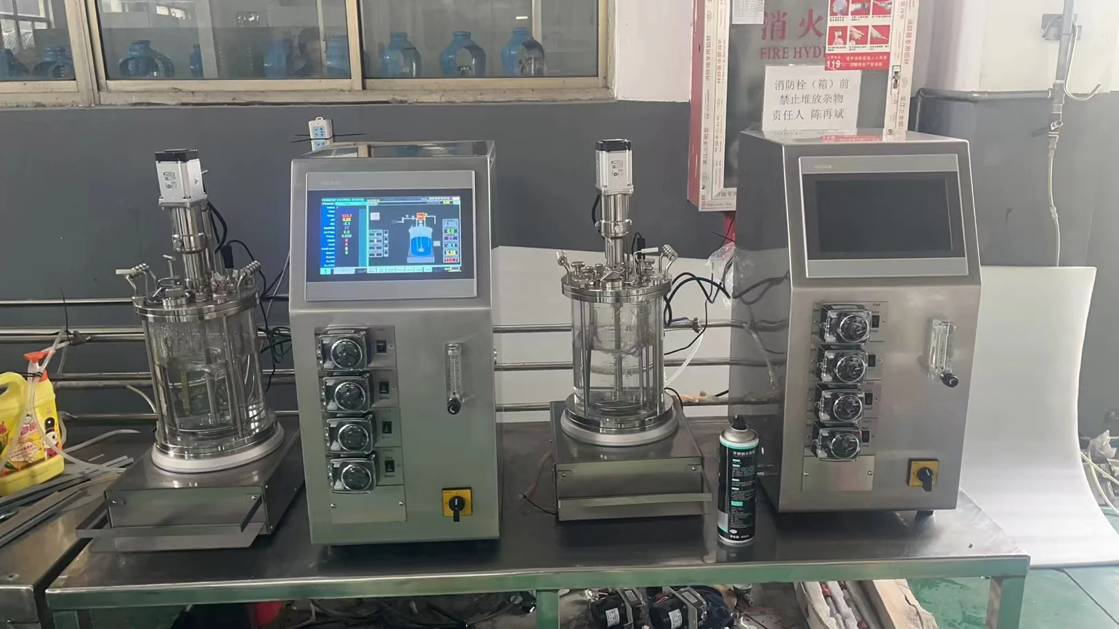 Lab Scale Bioreactor Bench Top Bioreactor Small Glass Bioreactor ...