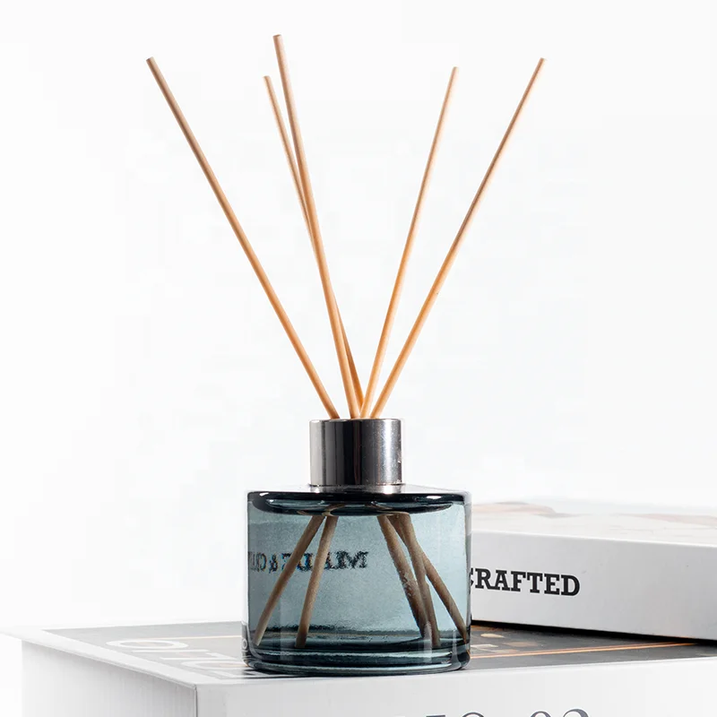 Nordic Modern Style 130ml Clear round Glass Reed Diffuser Aromatherapy ...