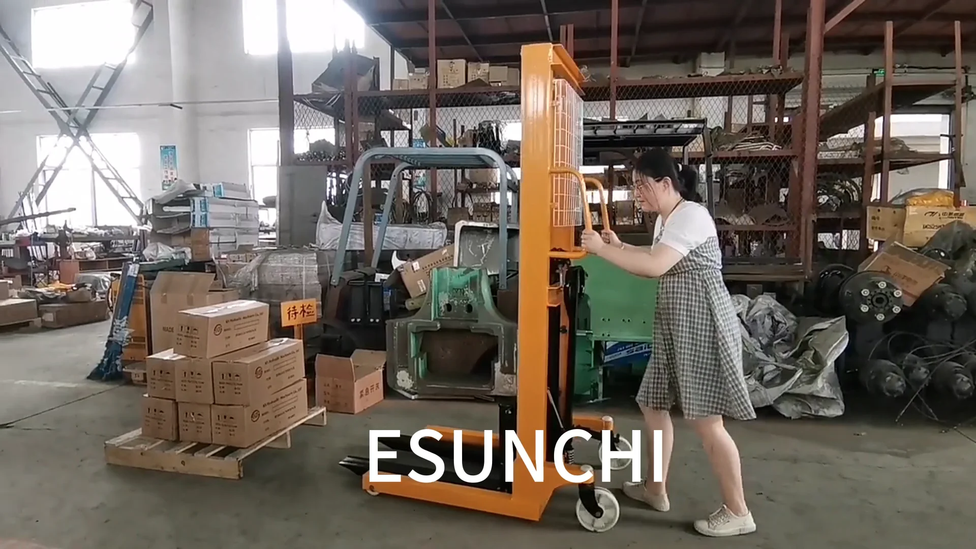 Hand Stacker Manual Stacker 500kg 1ton 2ton 3ton 1.6 Meter - Buy 2 Ton ...