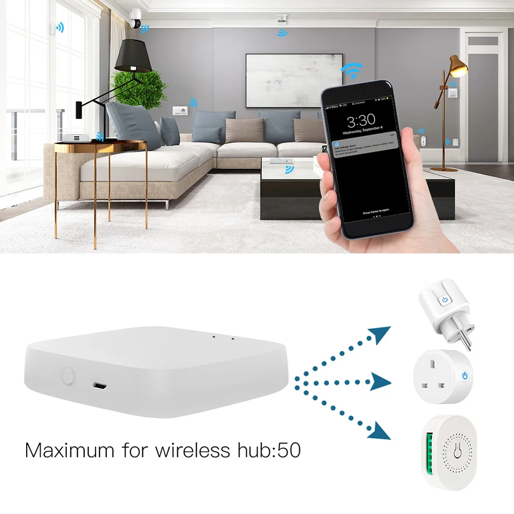 YIERYI Wireless Hub Zigbee 3.0 - Smart Life Tuya Gateway
