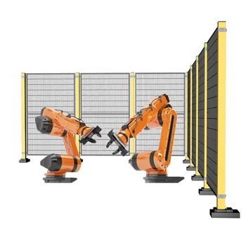 Aluminum Workshop Robot Boundary Wall Fencing Security Fence With Metal ...