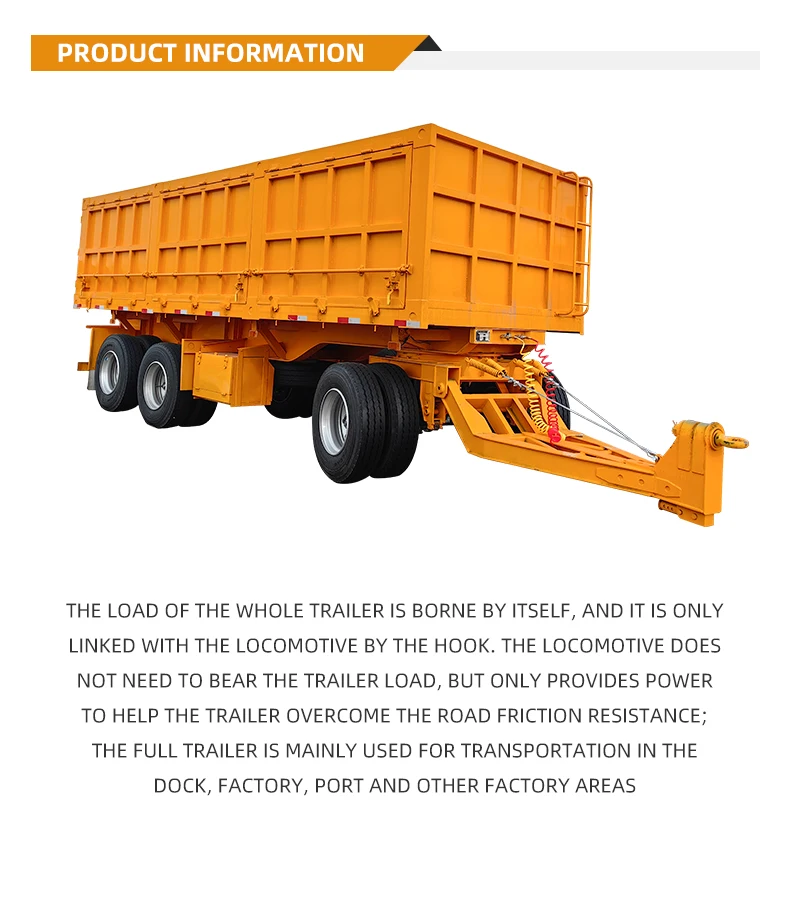 Hydraulic Tipping Trailer Full Trailer Tipping Truck Dump Truck Side ...