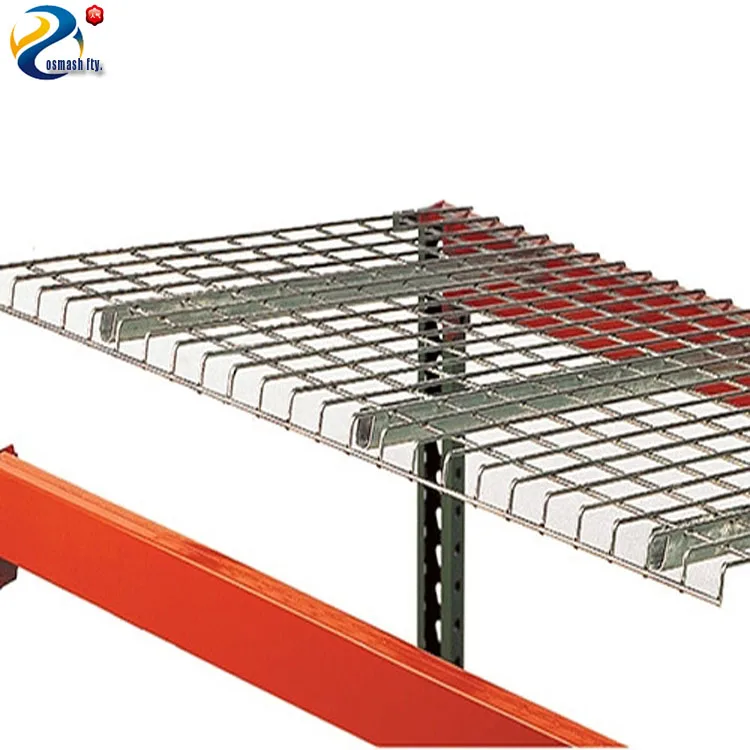 Used Industrial Warehouse Perforated Metal Shelving Rack Wire Decking ...