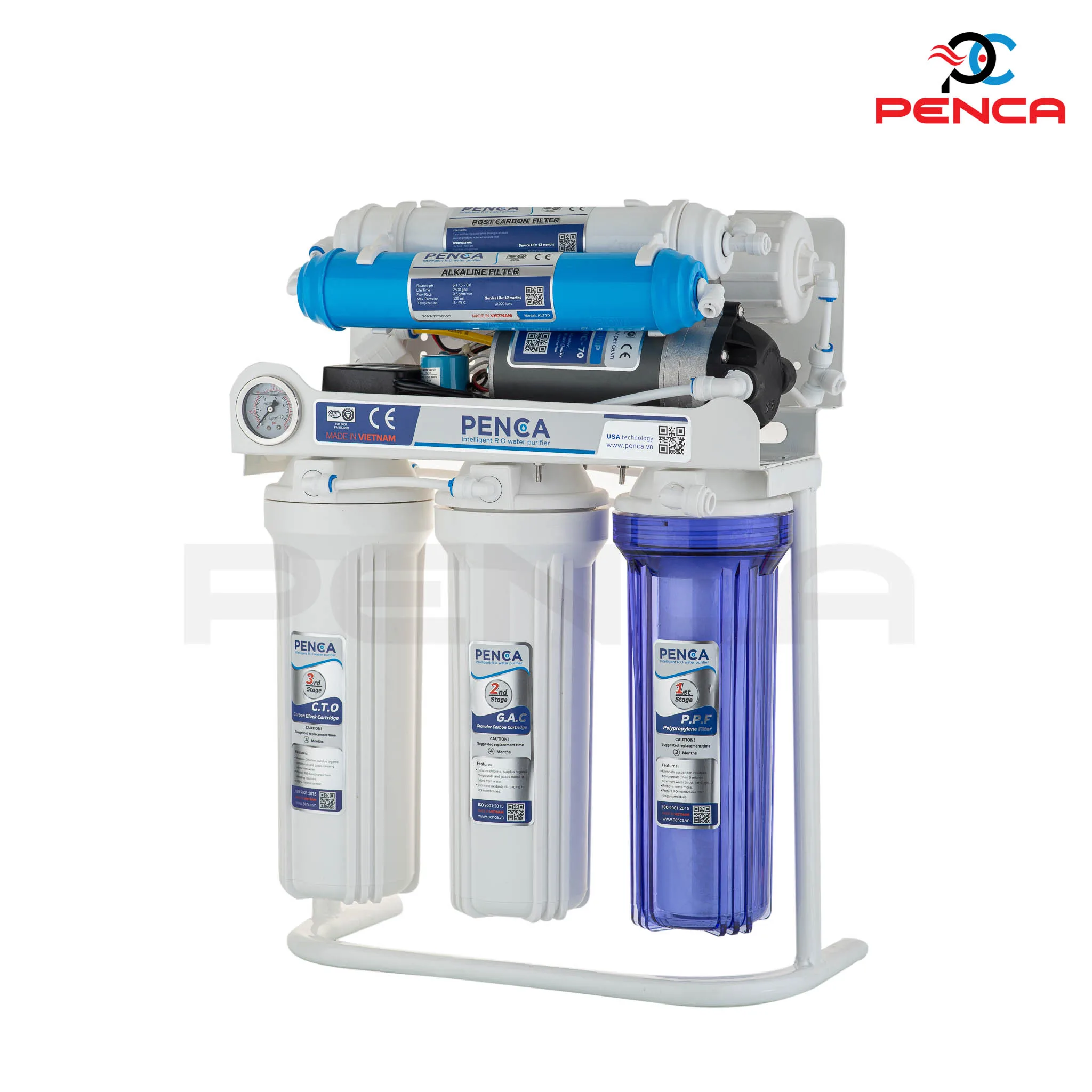 8 Stages Fully Automatic Residential Water Filler Treatment RO System ...