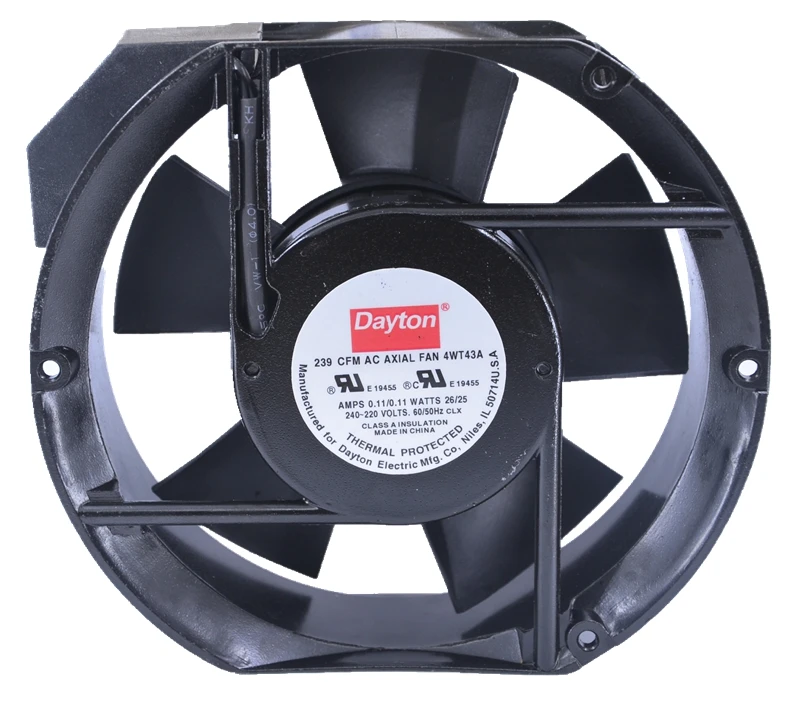 Dayton 239 CFM AC AXIAL FAN 4WT43A 220V 26/25W for Cooling
