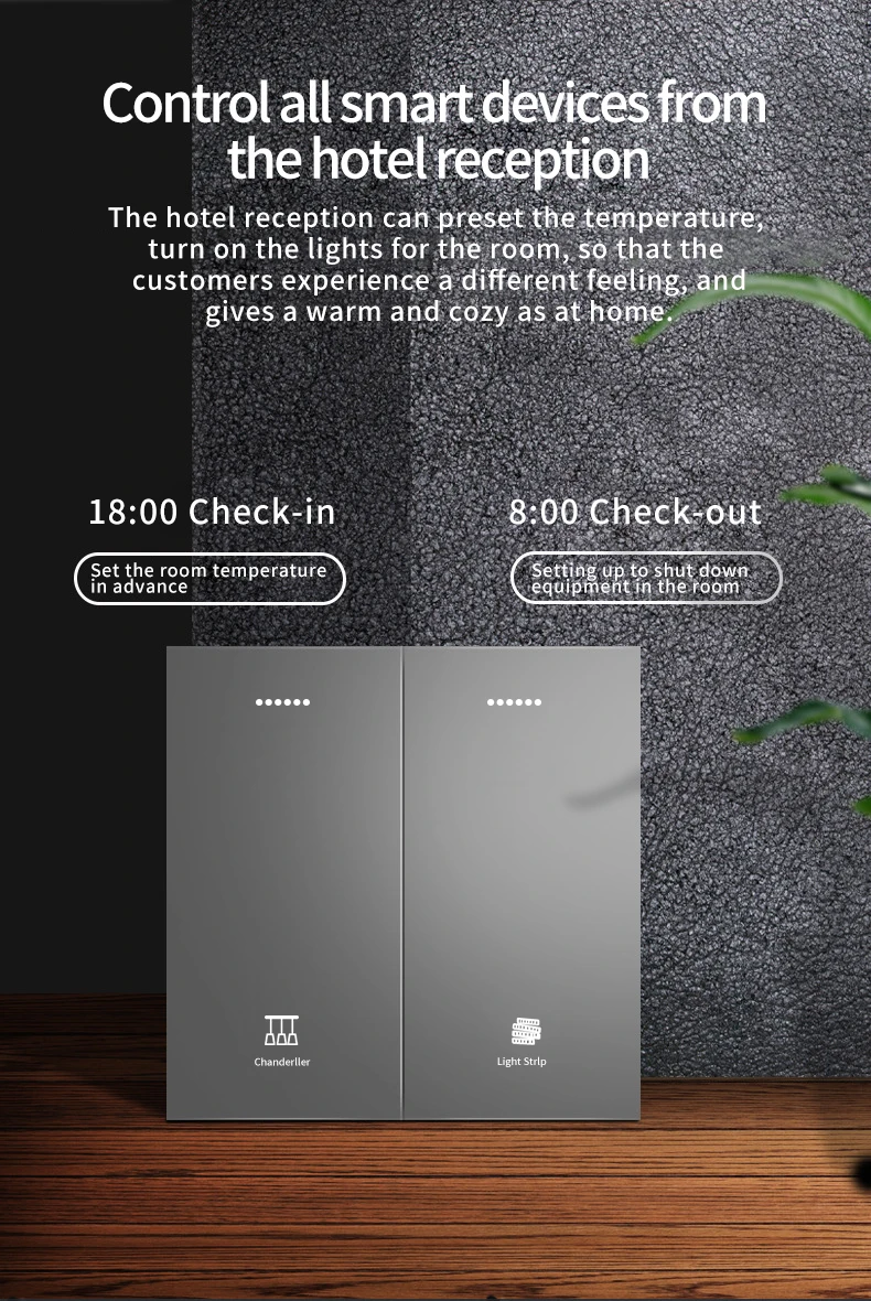 2024 Hotel Room Matter Smart Switch Home Voice Control Alexa Zigbee ...