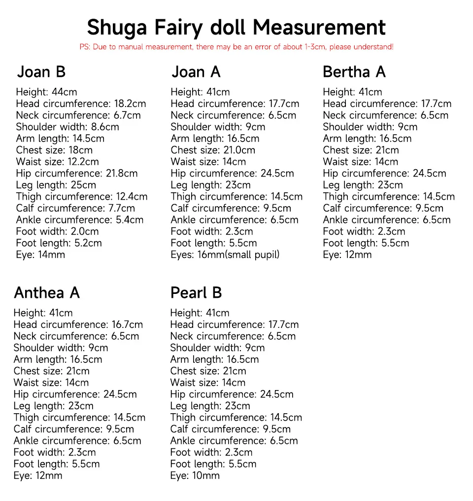 Shugafairy Joan Pearl Bertha Anthea Bjd Dolls 1/4 Large Breast Meat Leg ...