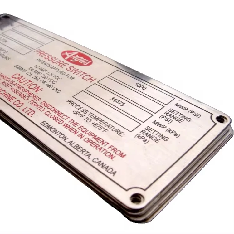 Stainless Steel Electrical Panel Generator Nameplate| Alibaba.com