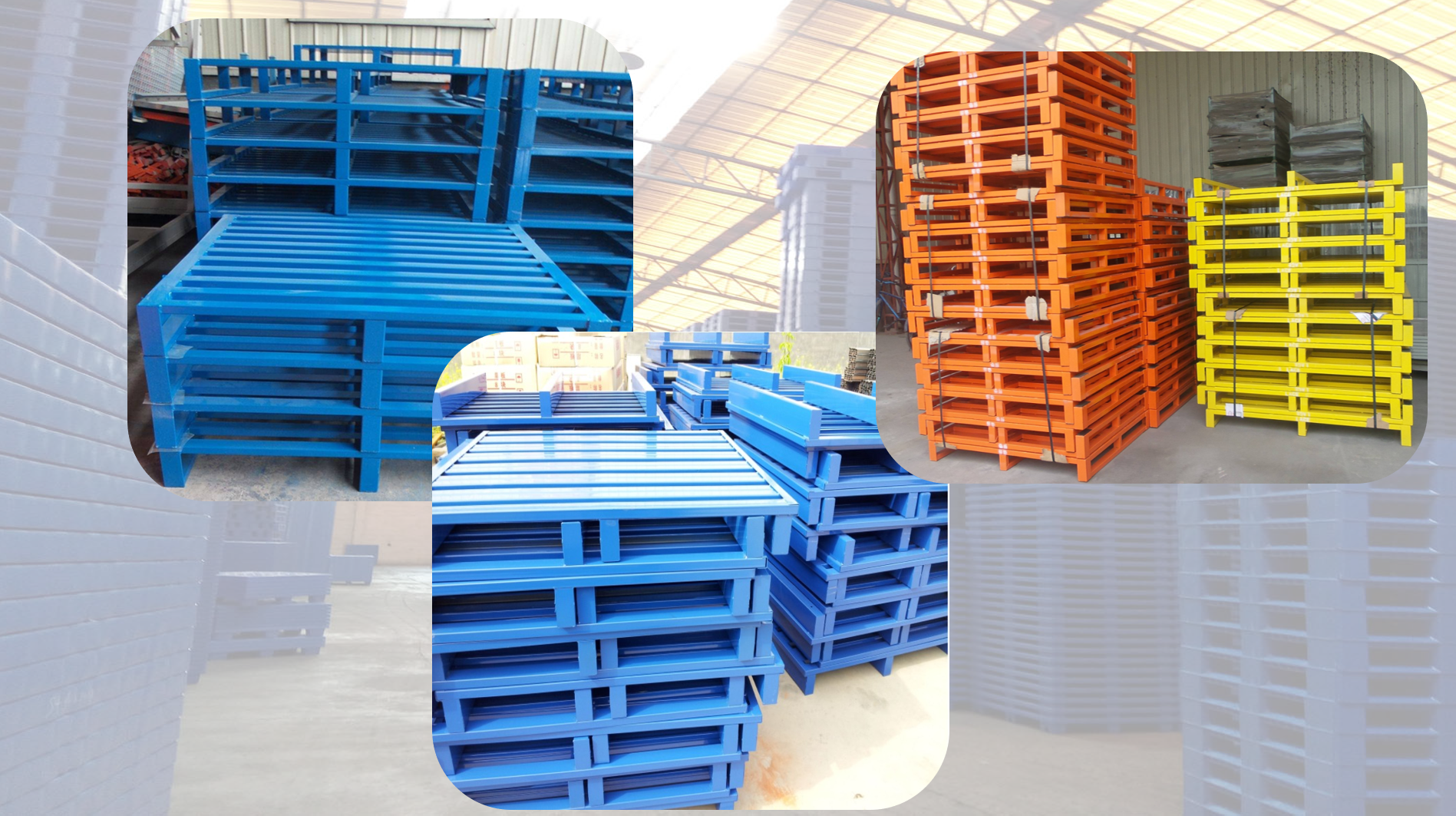 Warehouse Metal Stackable Pallet - Long Life Industrial Steel