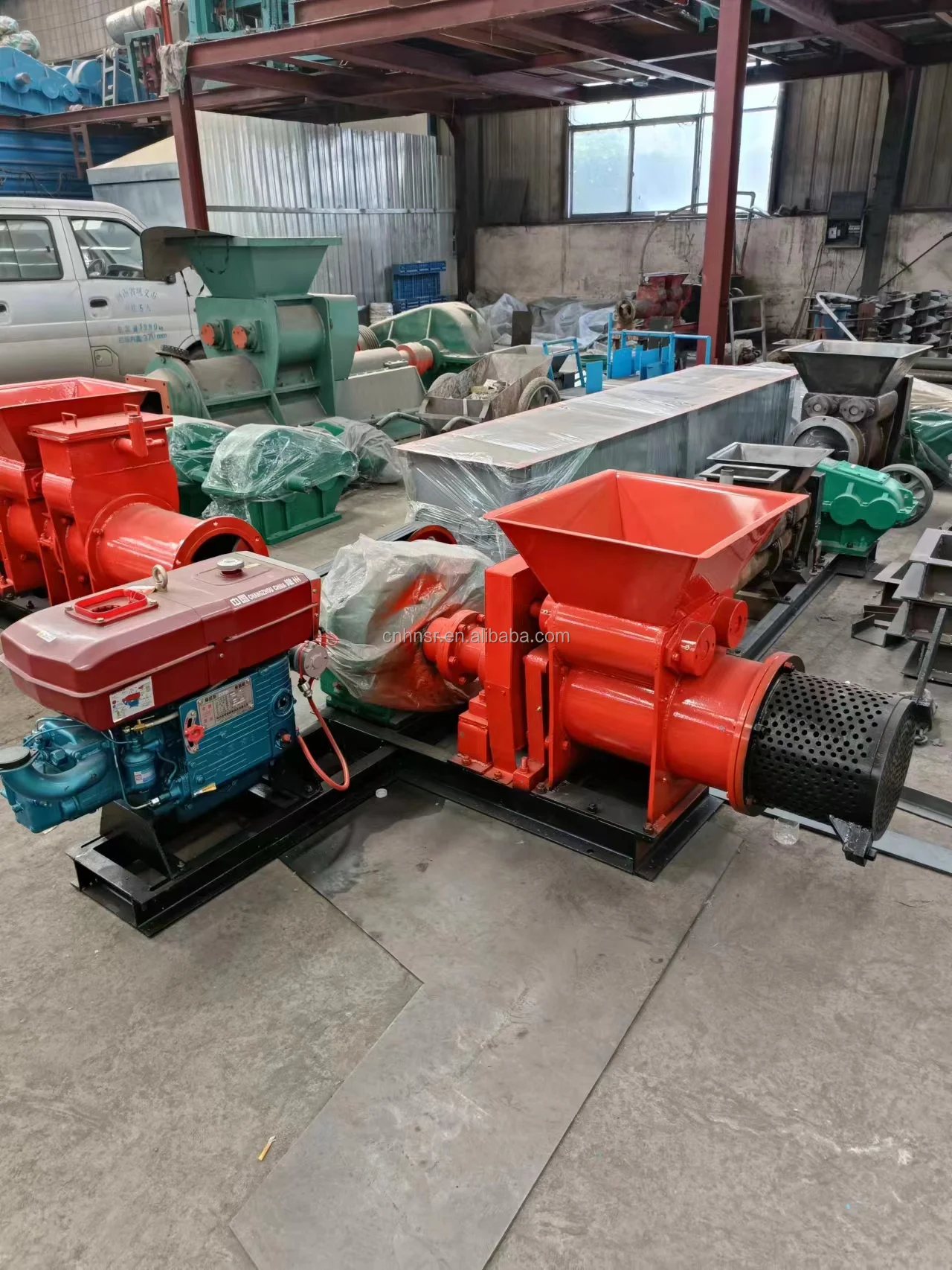 Hollow Core Slab Concrete Extruder Machine Diesel Engine Block And ...