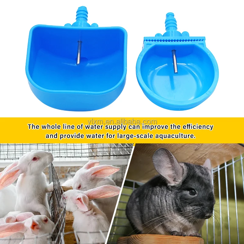 Automatic Animal Drinker Plastic Rabbit Water Trough Cage Rabbit ...