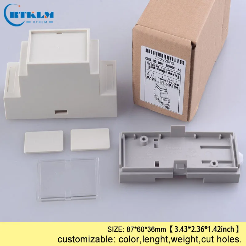 Din Rail Enclosure Control Box PLC Industrial Box Din Rail Plastic case ...