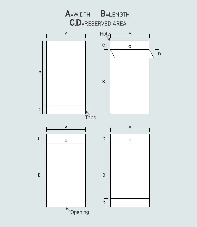 Transparent OPP Seal Adhesive Bag with Header butterfly Hole, Opp ...
