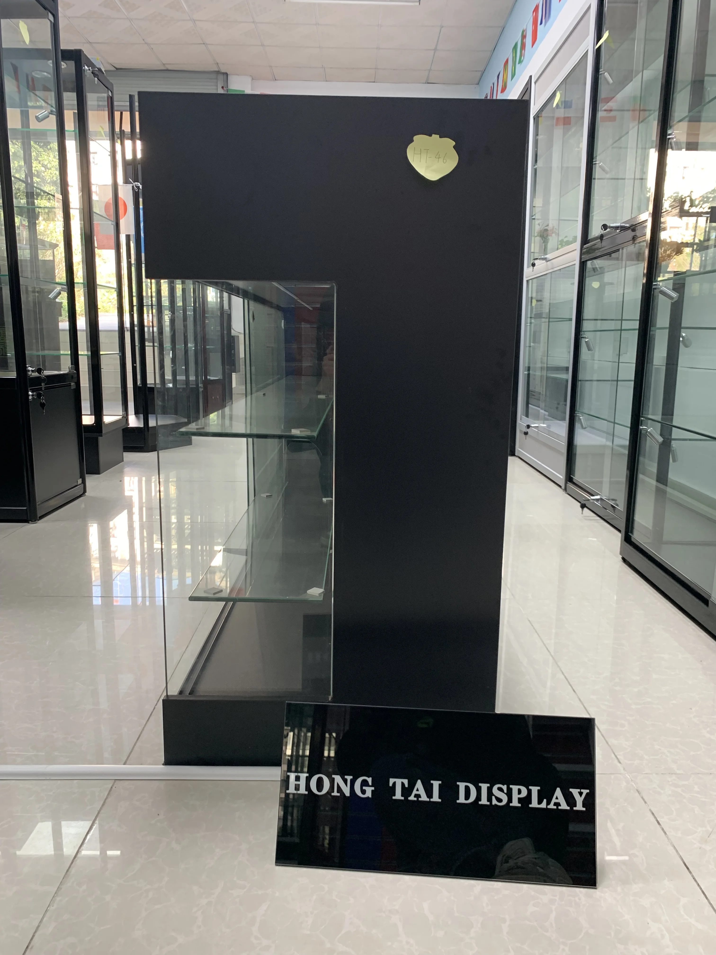 Black Tiered LED Light Smoke Shop Store Fixture Display Showcase with ...