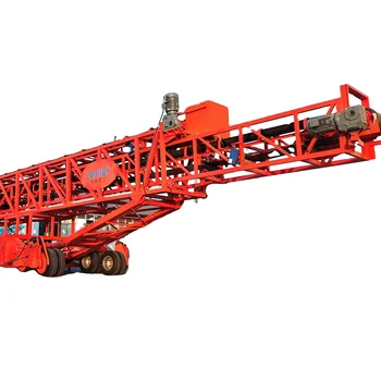 Barge Unloading Mobile Telescopic Rotary Conveyor Stacker For Bulk ...