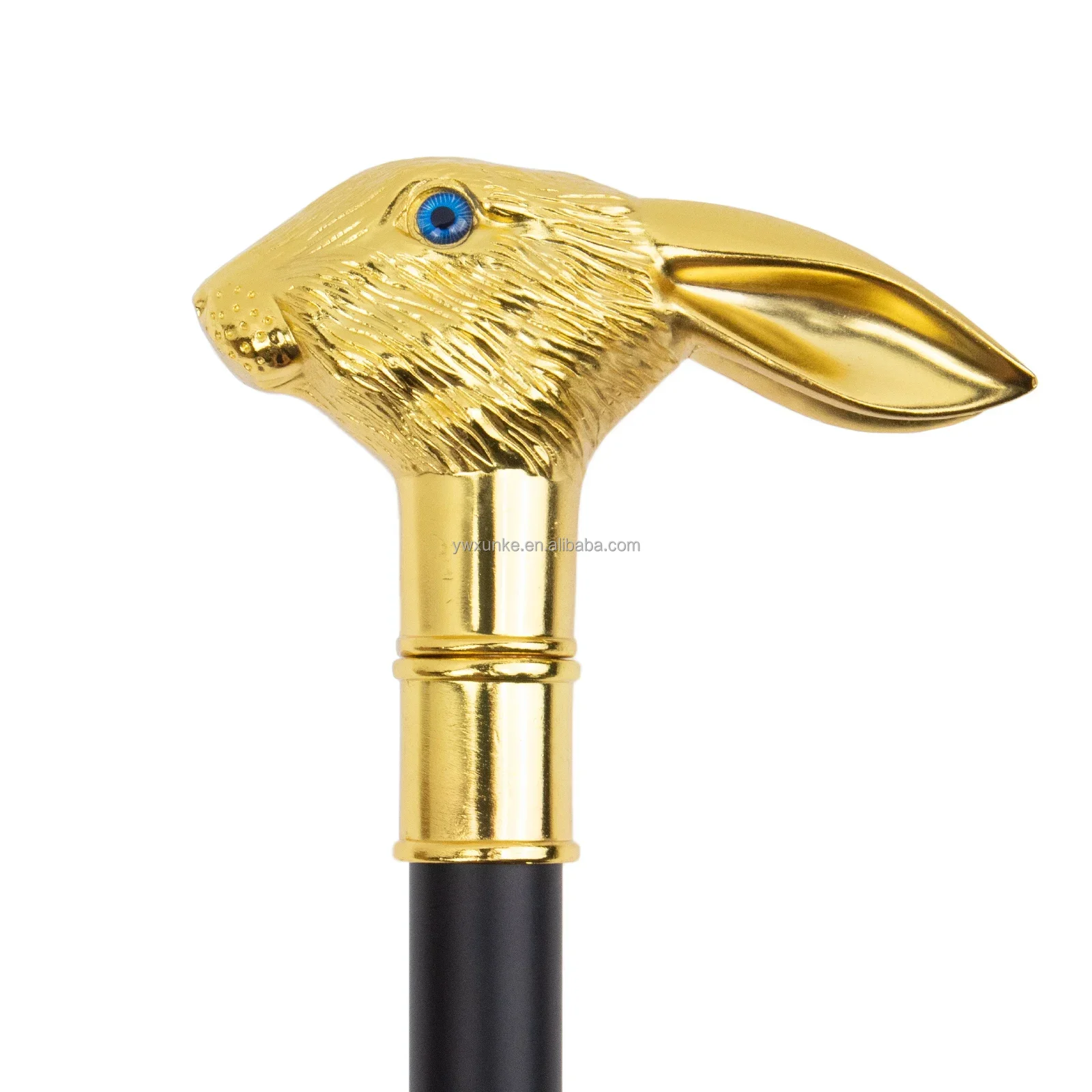 Gold Rabbit Head Luxury Walking Canes Detachable Self-defence Walking ...