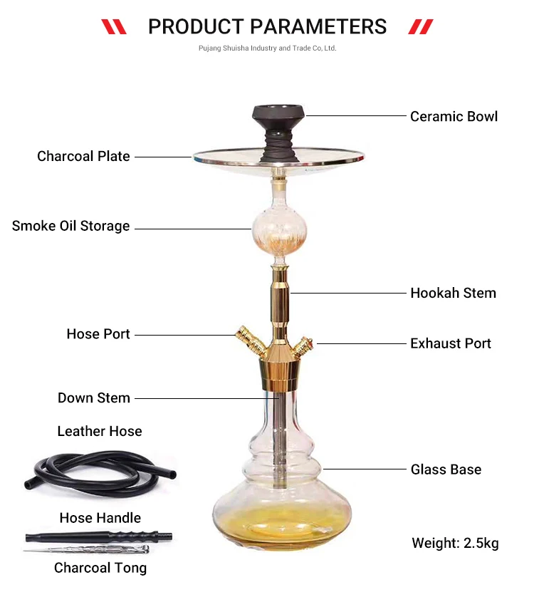 Luxury Gourd Round Deluxe Aluminum Hookah With Gorgeous Multicolor ...