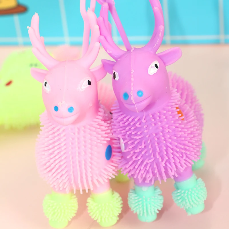 Eco-friendly Led Deer Puffer Ball Toy - Squishy Animal Toys, Oem Welcome
