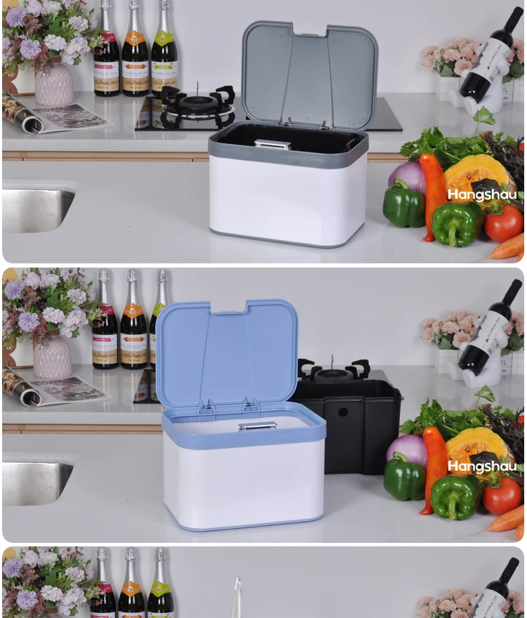 Nordic Classical Countertop Kitchen Compost Bin 4.3L S/S Purple Coated ...